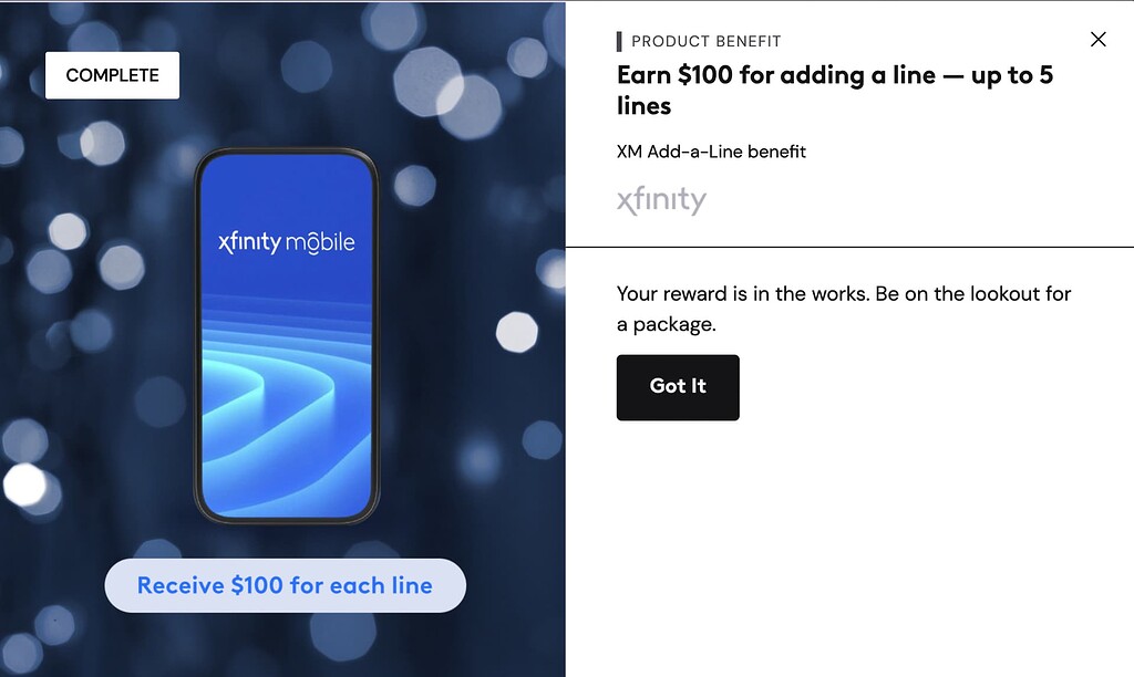 [BYOD $100 7/25/2023到期] 安利一个Xfinity Mobile BYOD的羊毛+可叠加xfinity reward ...