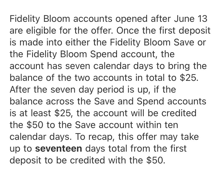 富达Fidelity Bloom 开户发80刀 + 老用戶再拿30刀 (10% macth for $300 savings deposit ...