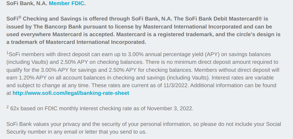 sofi 11/3开始将把saving 和 vault balances APY提高到3% - 银行账户 - 美卡论坛