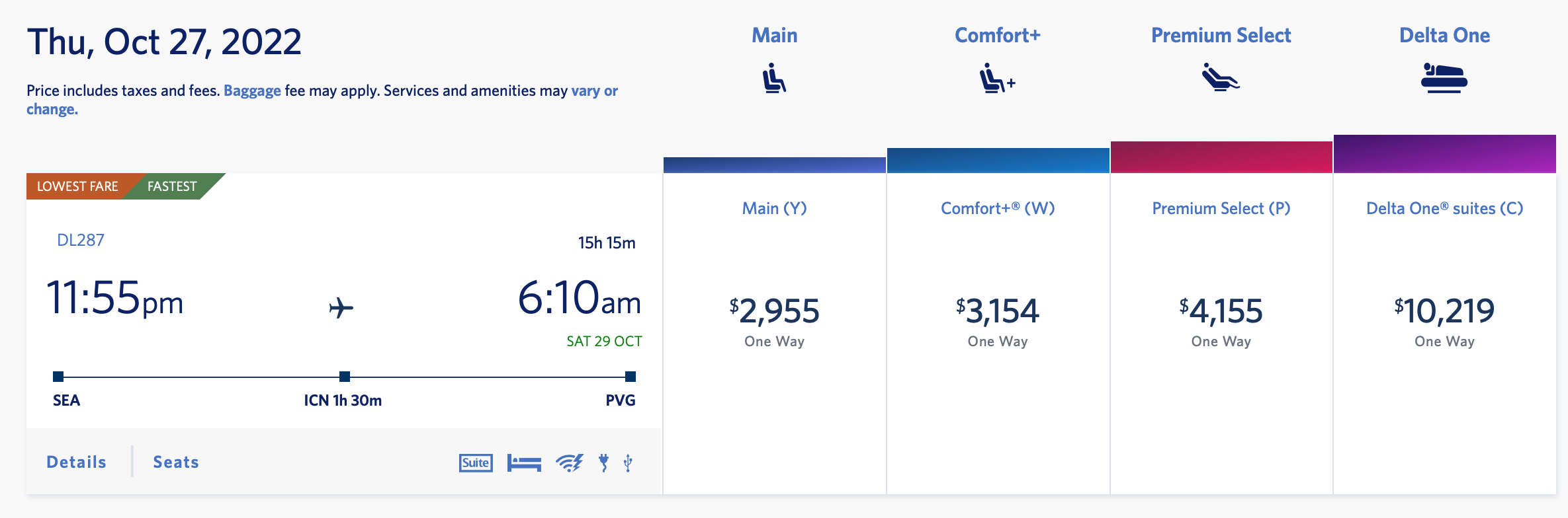 SEA-PVG DL287 2022年11月后变身 DL281 - 回国机票 - 美卡论坛