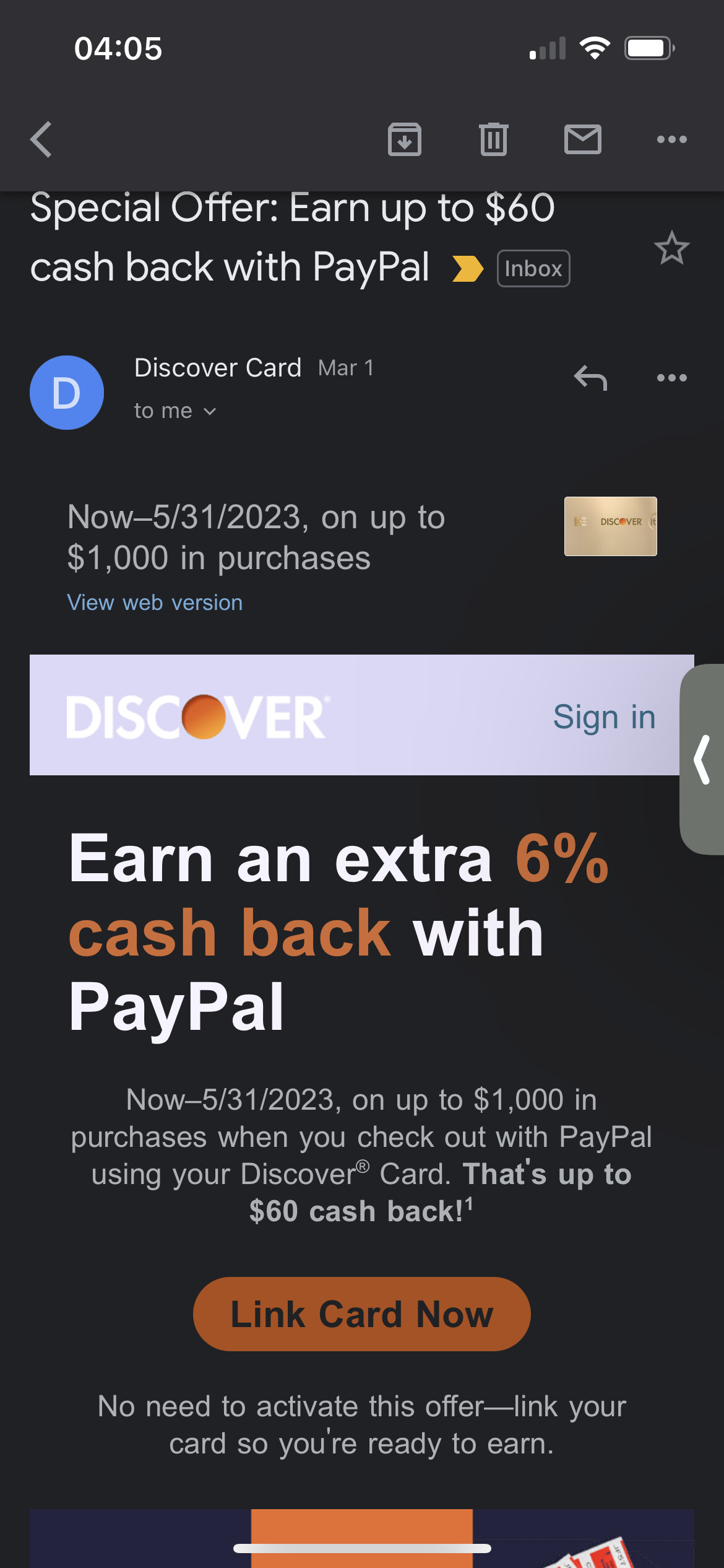 Discover PayPal 6% offer - 玩卡 - 美卡论坛