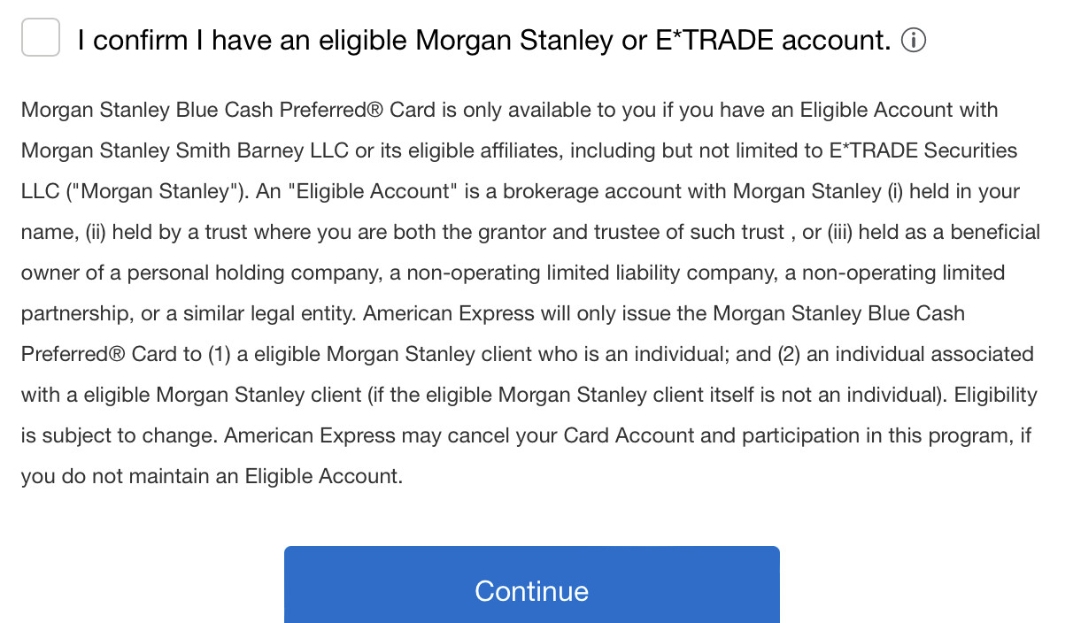 【E*TRADE可以申】AMEX Blue Cash Preferred for Morgan Stanley 版【$400 开卡奖励，首年免 ...