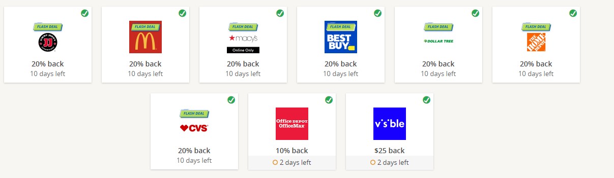 Chase offer最近很给力啊，flash deal, all 20% back - 信用卡 - 美卡论坛