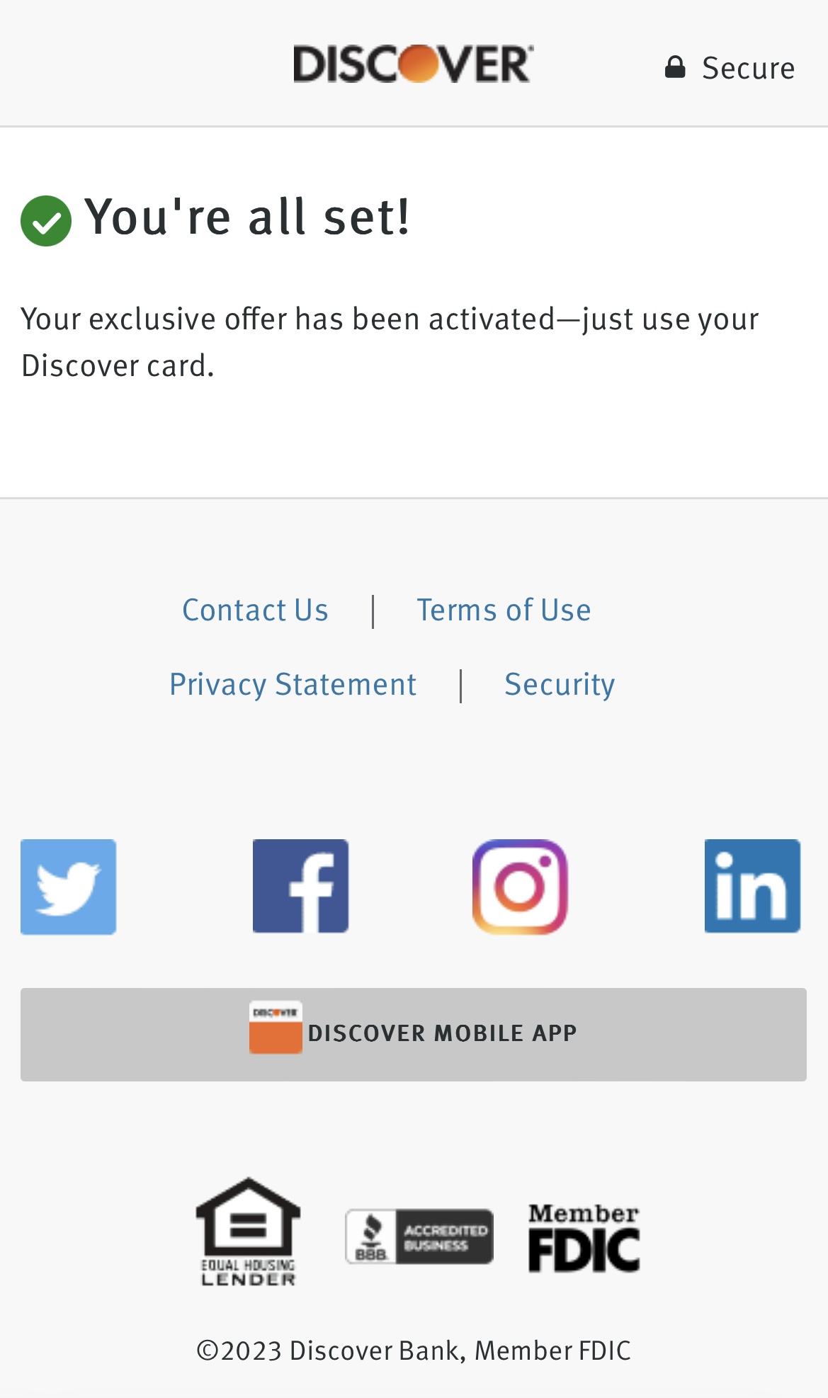 Discover it 2023 Q1 Walmart email offer - 信用卡 - 美卡论坛