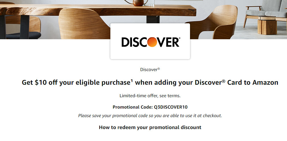 AMAZON + DISCOVER $10 OFF小羊毛 - 购物折扣 - 美卡论坛